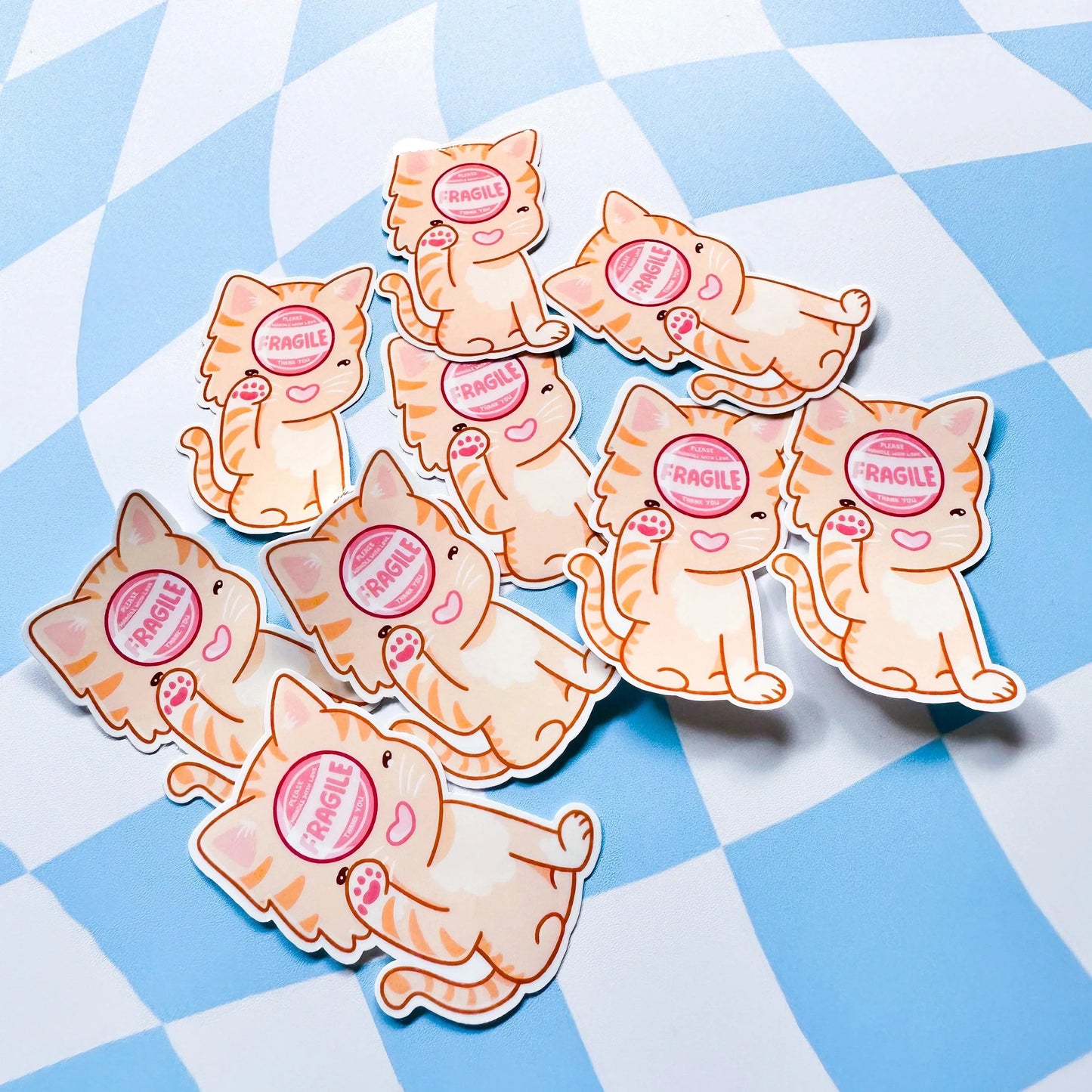 Fragile Cat Sticker – Arttay Designs