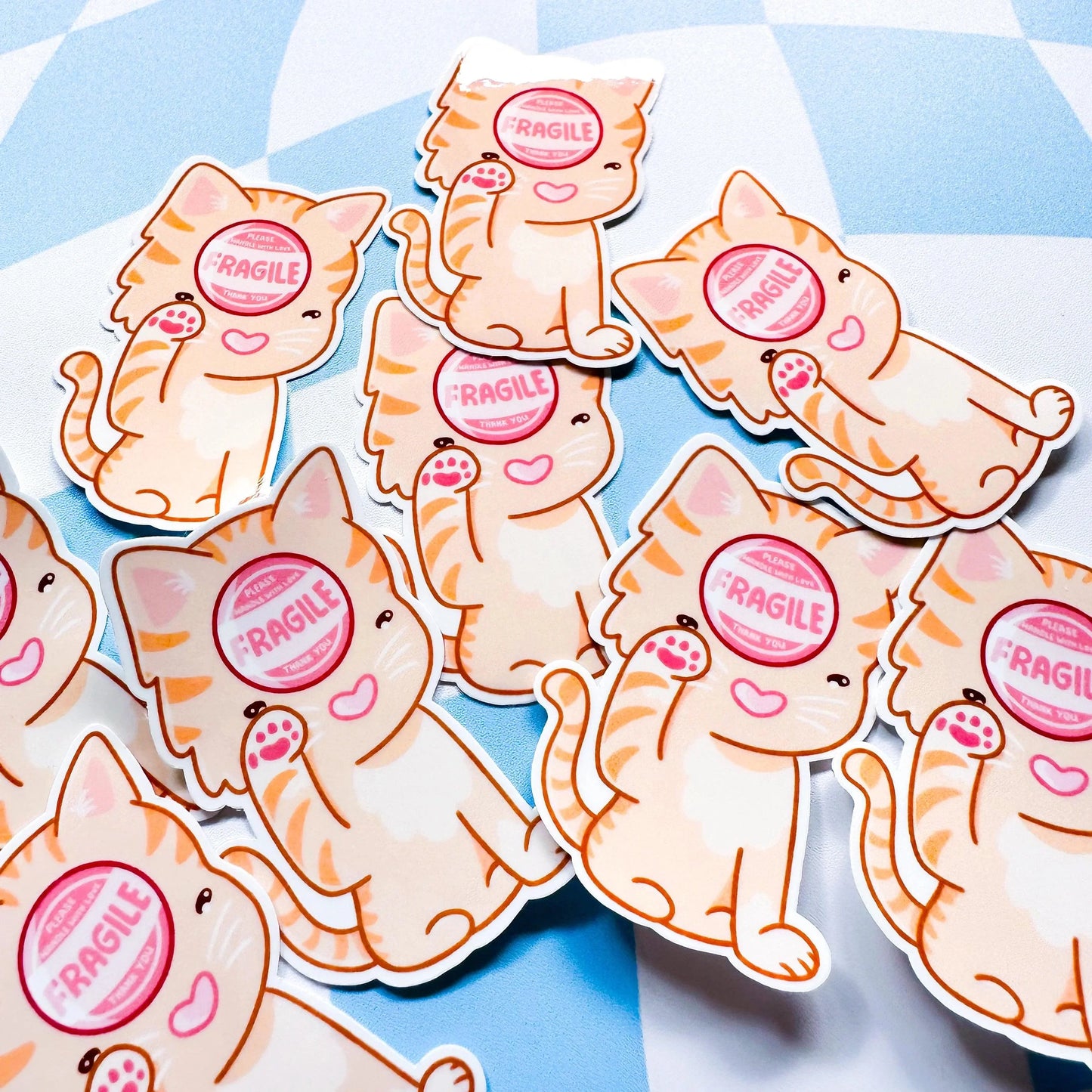 Fragile Cat Sticker – Arttay Designs