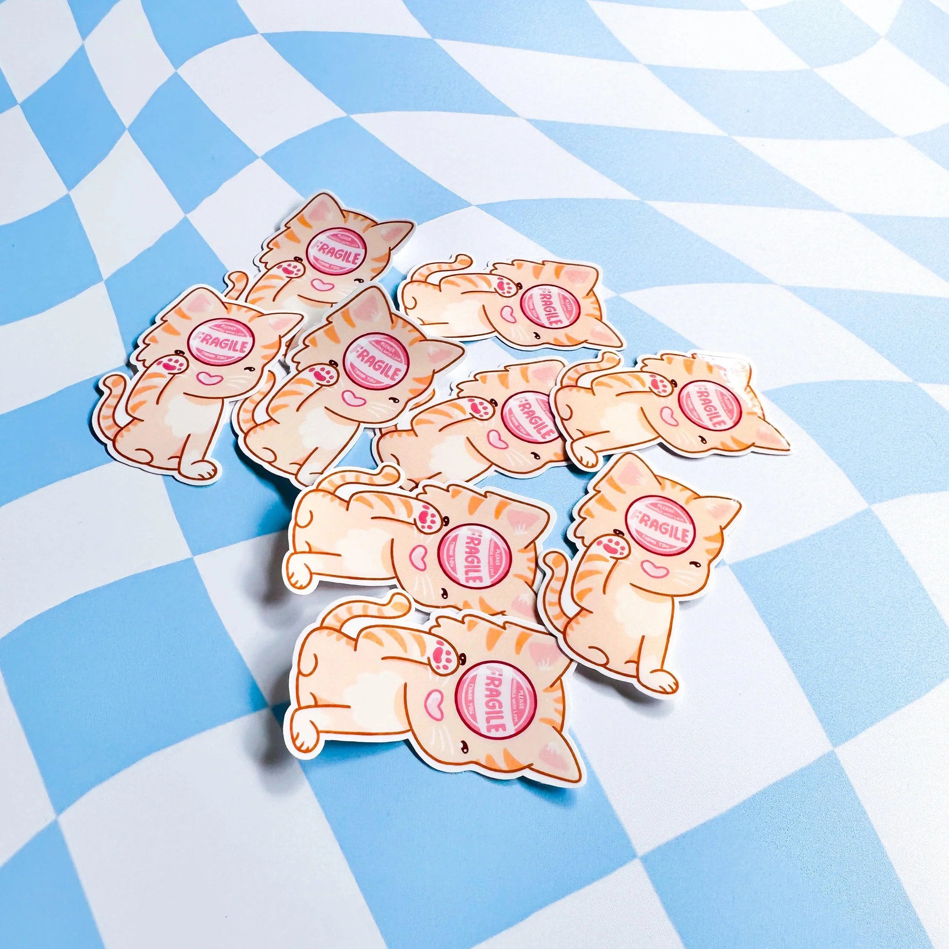 Fragile Cat Sticker – Arttay Designs
