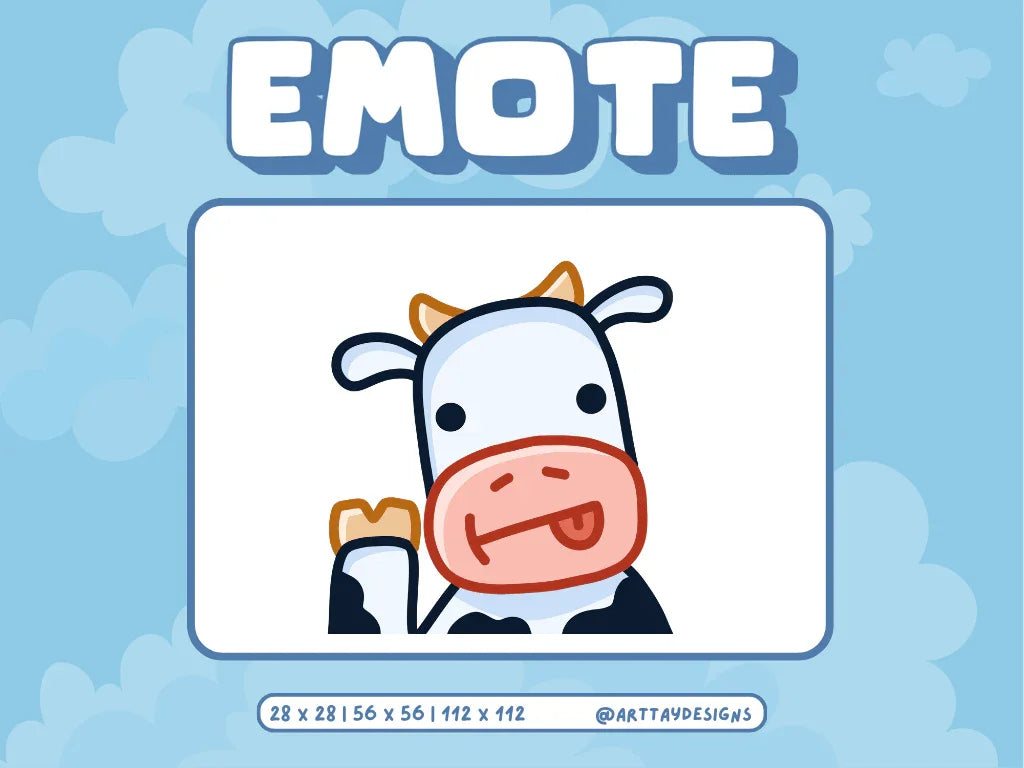 Wave Cow Twitch Emote – Arttay Designs